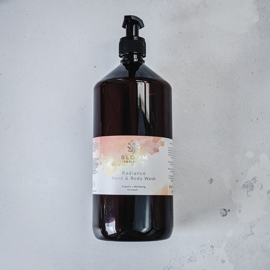 1 litre refill Organic Radiance Hand & Body Wash – Bloom Remedies